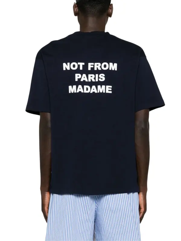 Drole De Monsieur Slogan-print T-shirt