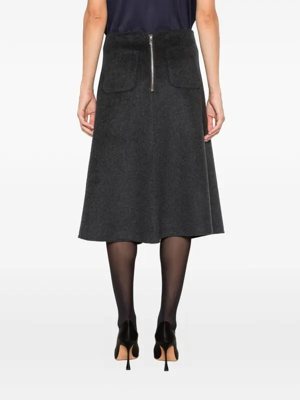 SUSANNE BOMMER Wool Midi Skirt