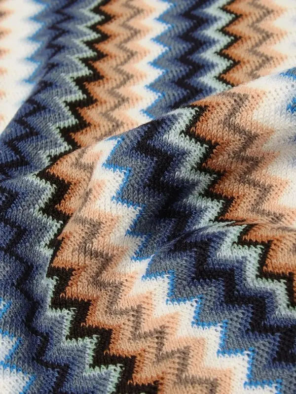 Missoni Zigzag Knit Fringed Scarf