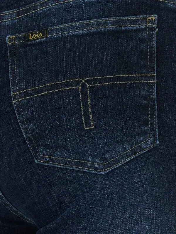 LOIS Logo-patch Wide-leg Jeans