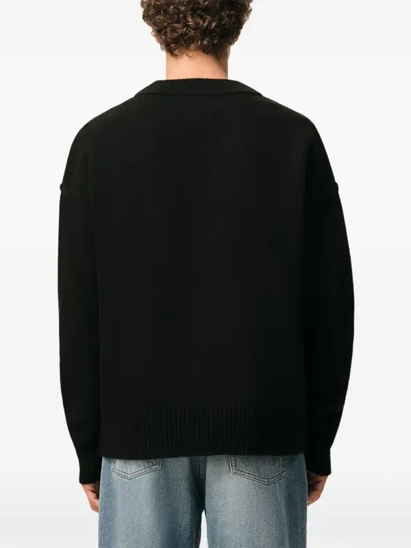 AMI Paris De Coeur Wool Cardigan