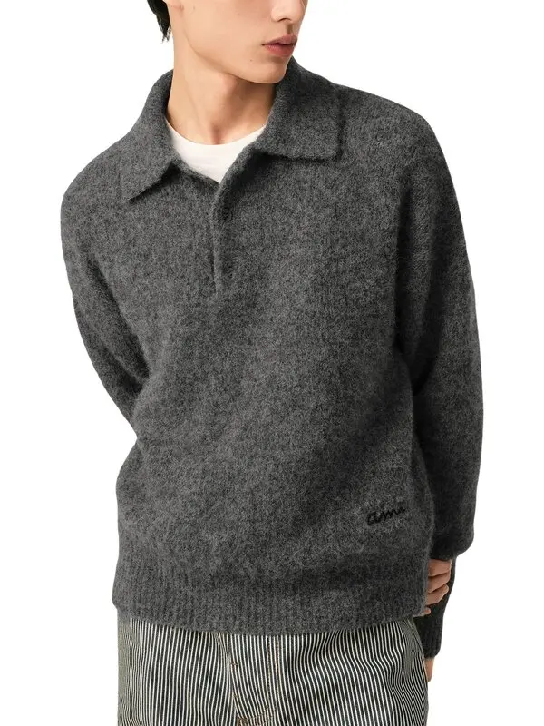 AMI Paris Wool Polo Shirt