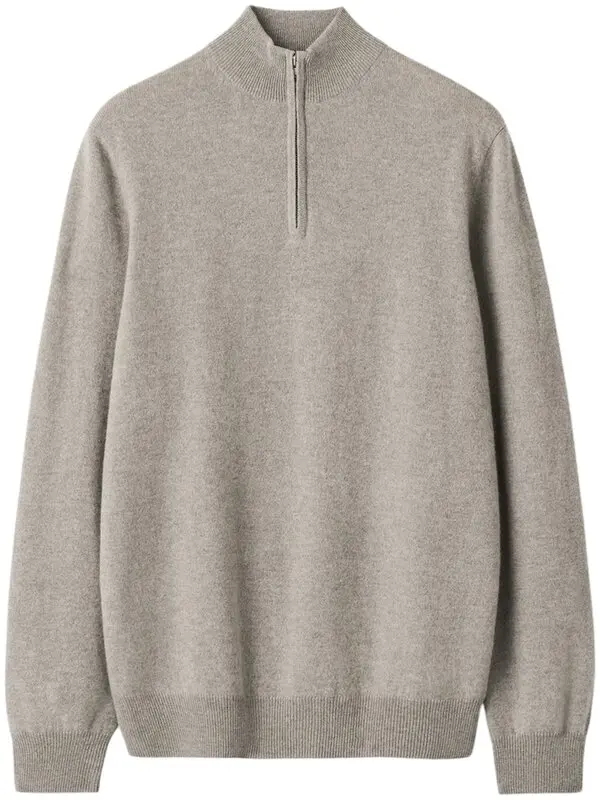 Soft Goat Half Zip Sweater By