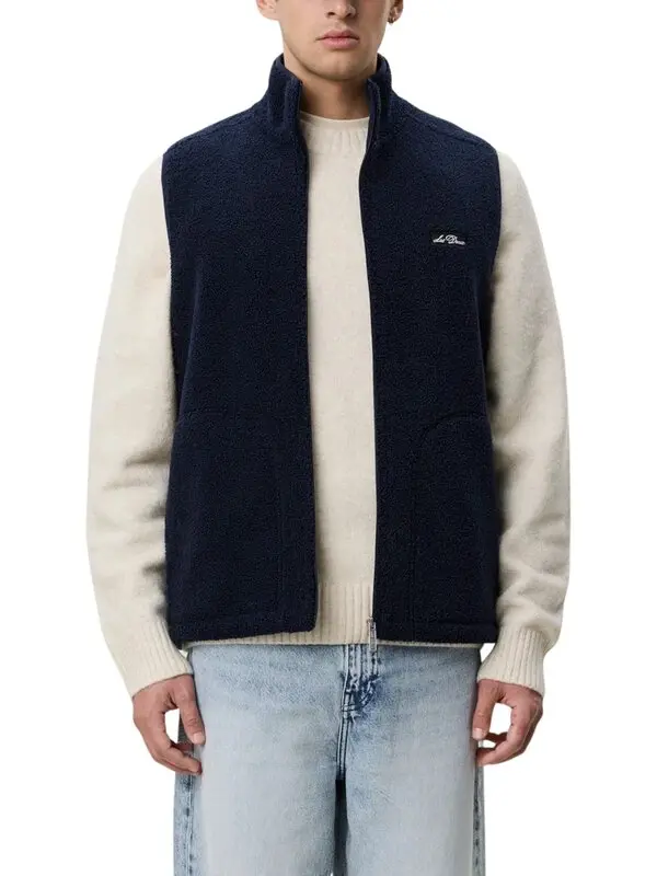 LES DEUX Patch Teddy Vest By - Blue