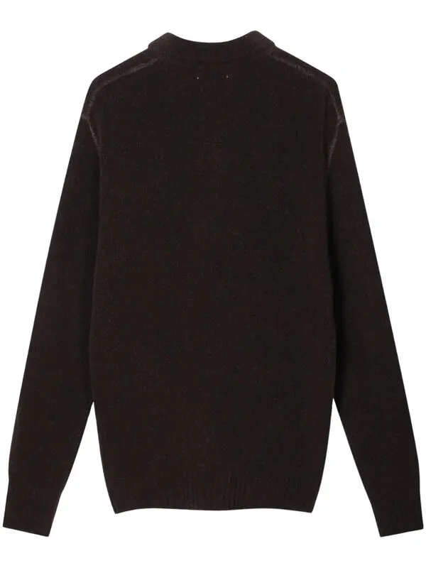 DIANA STUDIO Bouclé Polo In Merino Wool Blend - Grey