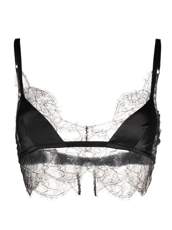 Dolce & Gabbana Lace Detail Bra - Black