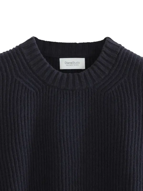DIANA STUDIO Crew-neck Sweater In Pure English Rib Wool