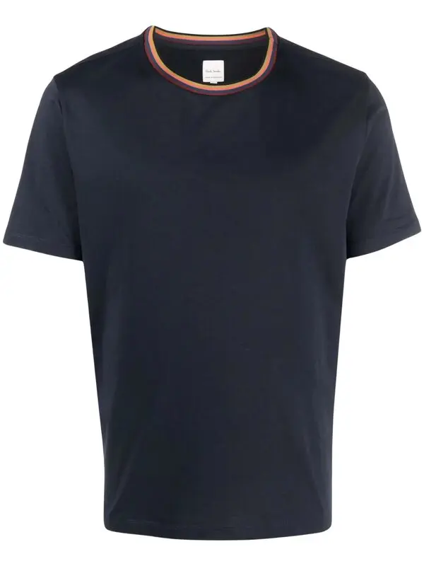 Paul Smith Artist Stripe' Collar Cotton T-shirt