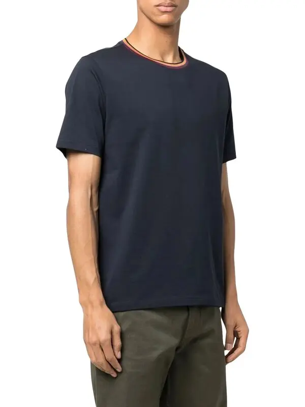 Paul Smith Artist Stripe' Collar Cotton T-shirt