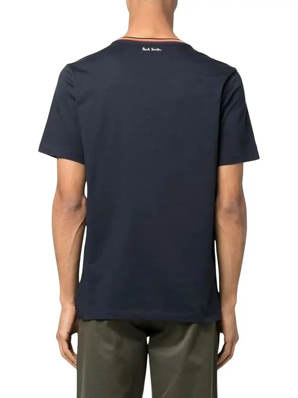 Paul Smith Artist Stripe' Collar Cotton T-shirt