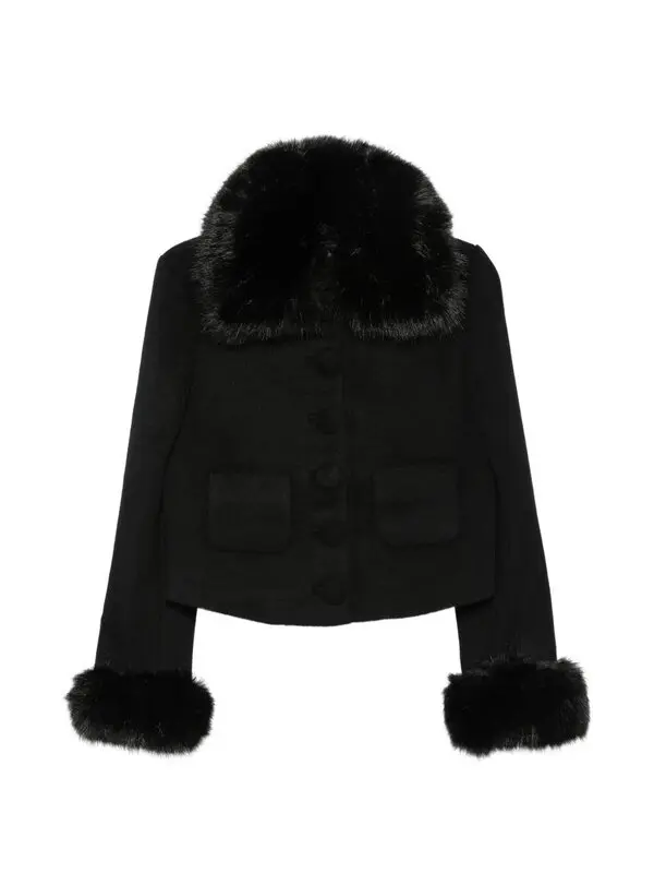 SELF-PORTRAIT Faux-fur Trim Jacket