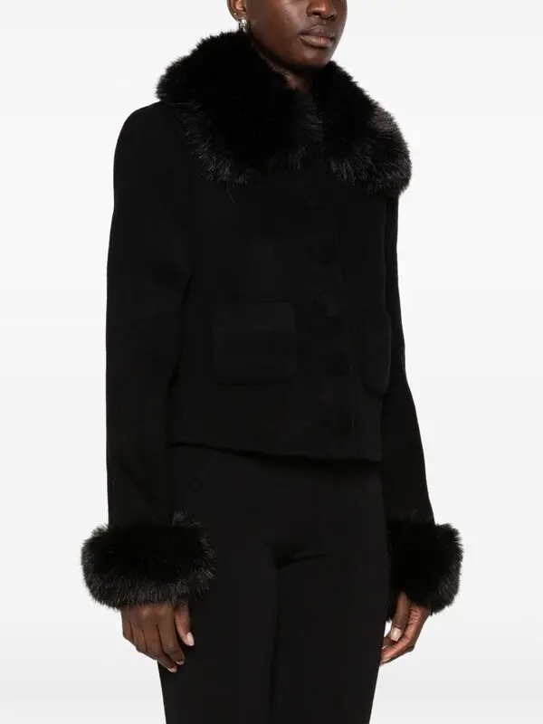 SELF-PORTRAIT Faux-fur Trim Jacket