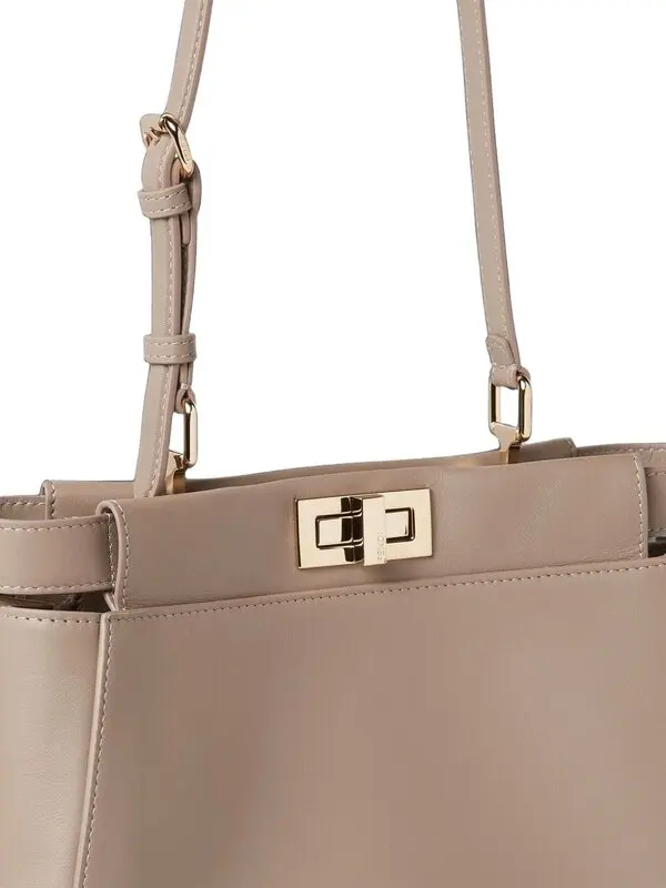 Fendi My Peekaboo Small Leather Handbag - Grey