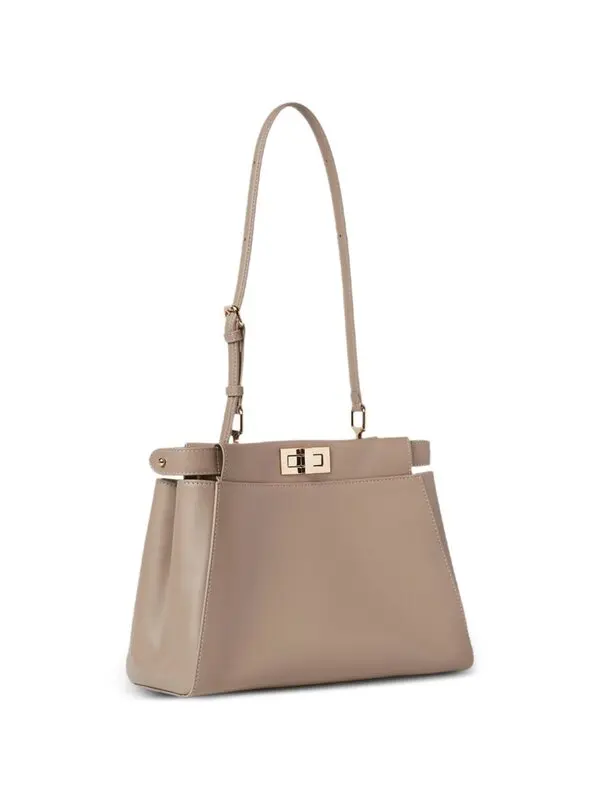 Fendi My Peekaboo Small Leather Handbag - Grey