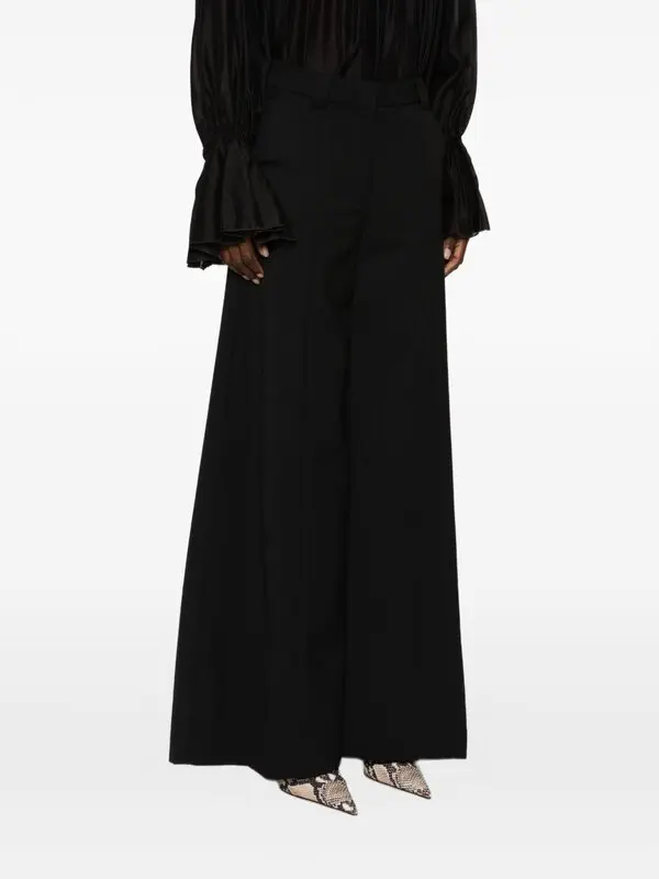 THE LATEST Wool Blend Flared Trousers