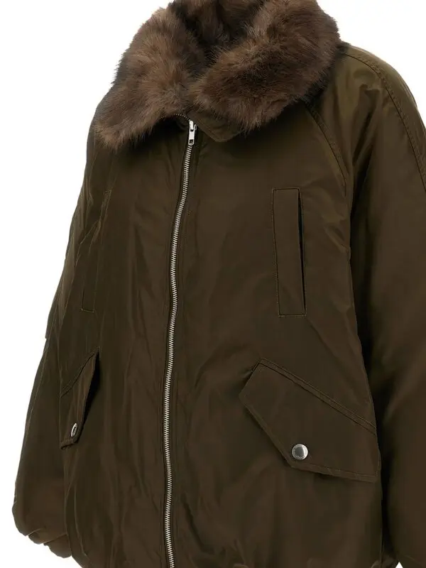 STAND STUDIO Thilda Nylon Bomber Jacket - Green