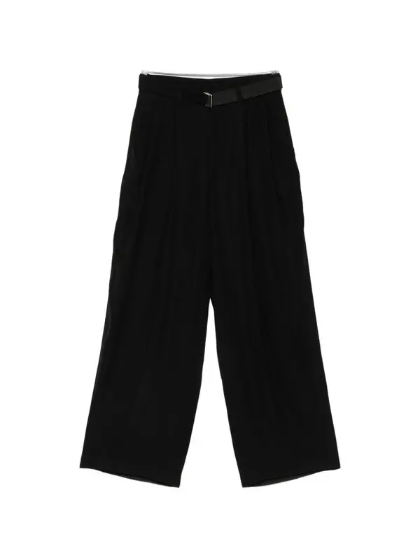 Sacai Wide-leg Trousers - Black