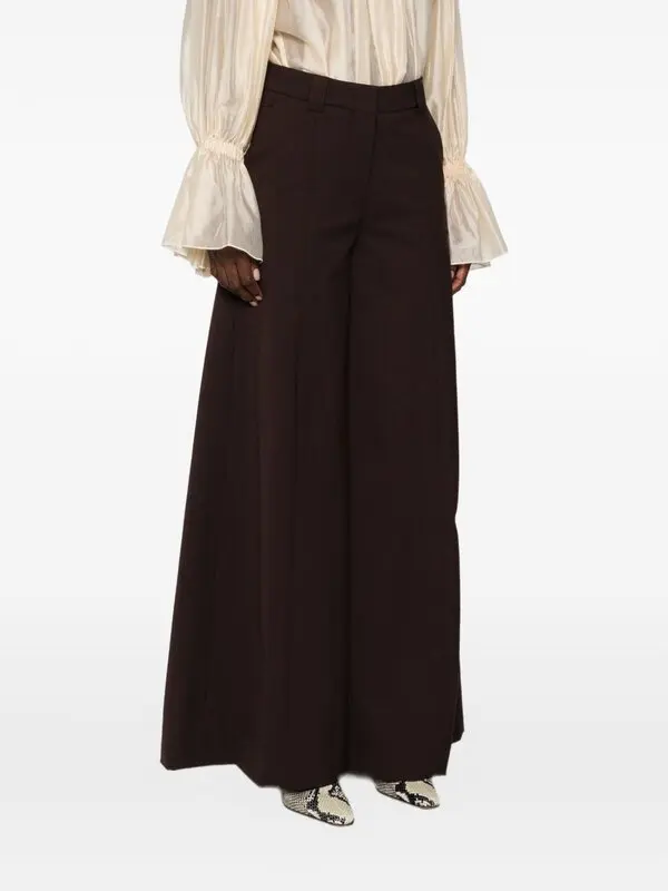 THE LATEST Wool Blend Flared Trousers