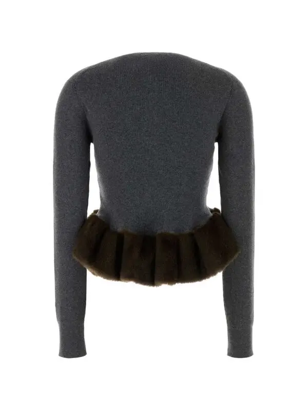 Stella McCartney Faux-fur Detail Wool Sweater