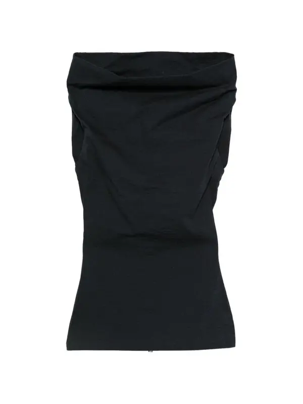 Issey Miyake Cotton Blend Top By - Blue
