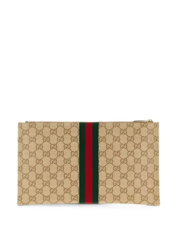 Gucci Web Detail Large Pouch