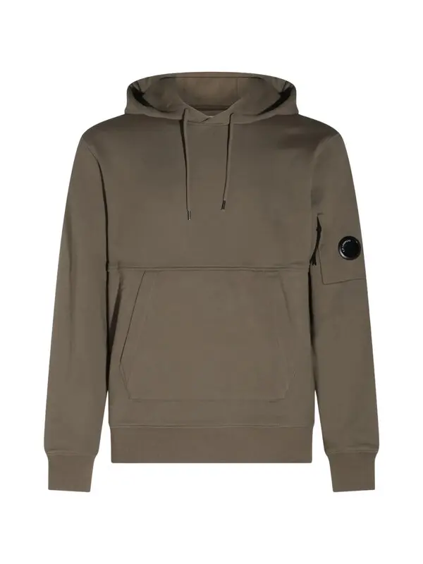 C.P. COMPANY Diagonal-raised Fleece Lens Hooded Sweatshir