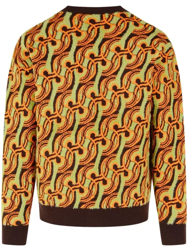 Drole De Monsieur Abstract Printed Knitted Cardigan