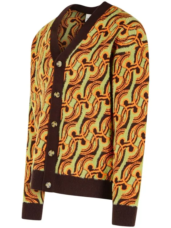 Drole De Monsieur Abstract Printed Knitted Cardigan