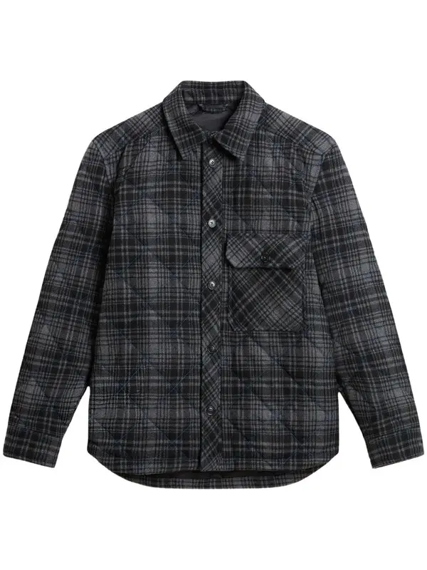 Woolrich Checked Quilted Shirt Jacket