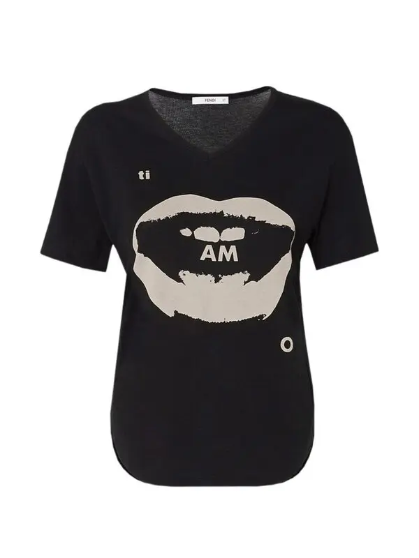 Fendi Ti Amo Print Cotton T-shirt