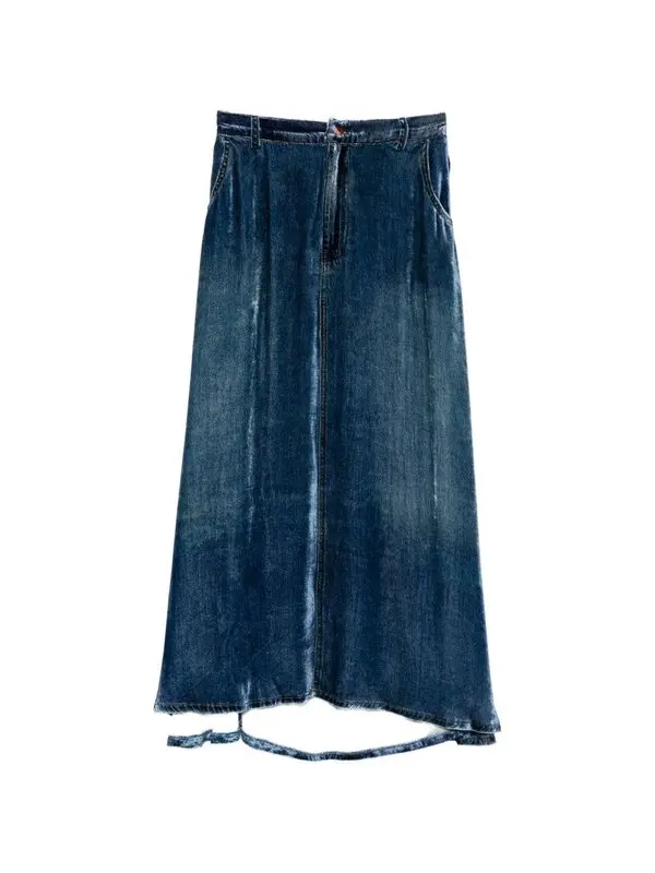 PIERRE-LOUIS MASCIA Printed Long Skirt By - Blue