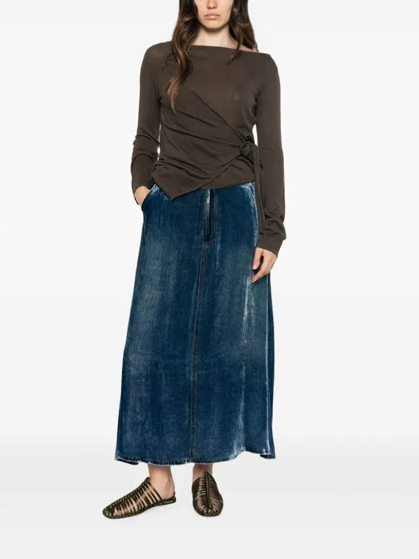 PIERRE-LOUIS MASCIA Printed Long Skirt By