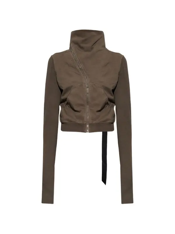 Rick Owens Cotton High-neck Sweatshirt - Grey
