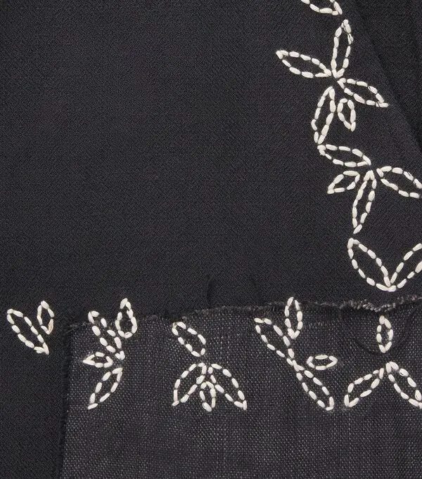 KARTIK RESEARCH Wool-linen Embroidered Patchwork Trousers