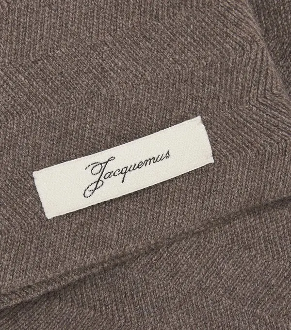 Jacquemus Merino Wool-cashmere Chevron Beanie
