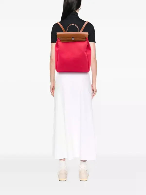 Hermès 2021 Toile Herbag A Dos Zip Retourne Backpack
