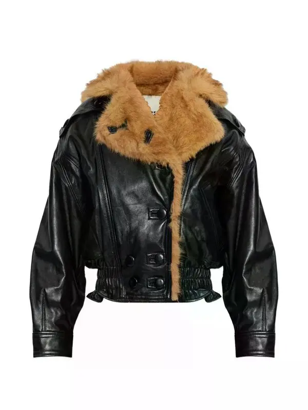 Isabel Marant Étoile Valina Leather Coat - Black