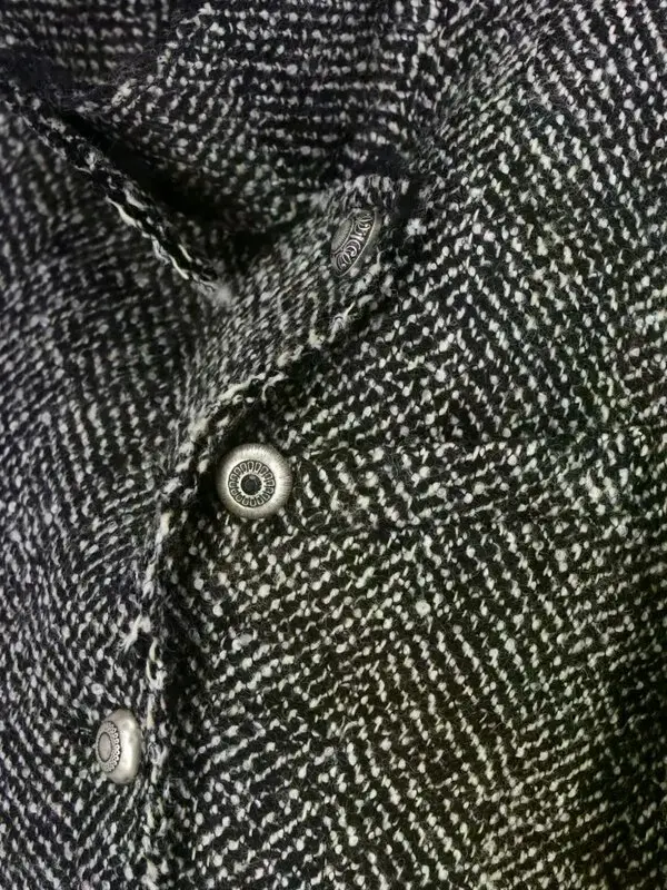 Seafarer Herringbone-pattern Frayed Jacket