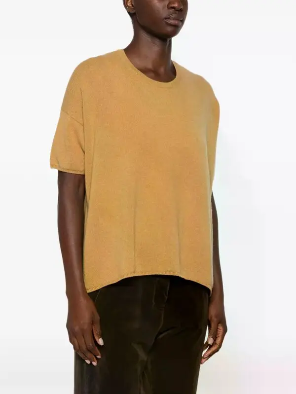 C.T.PLAGE Cashmere Short-sleeve Knitted T-shirt
