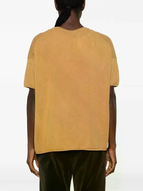 C.T.PLAGE Cashmere Short-sleeve Knitted T-shirt
