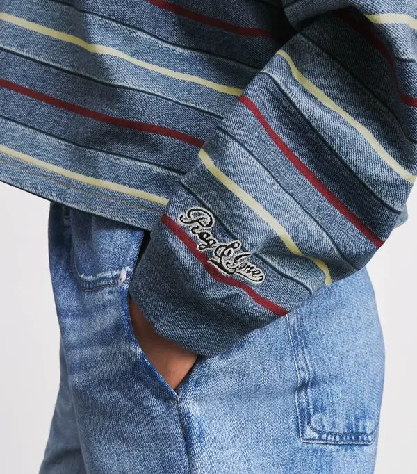 Rag & Bone Cotton Stripe Miramar Rugby Polo Shirt