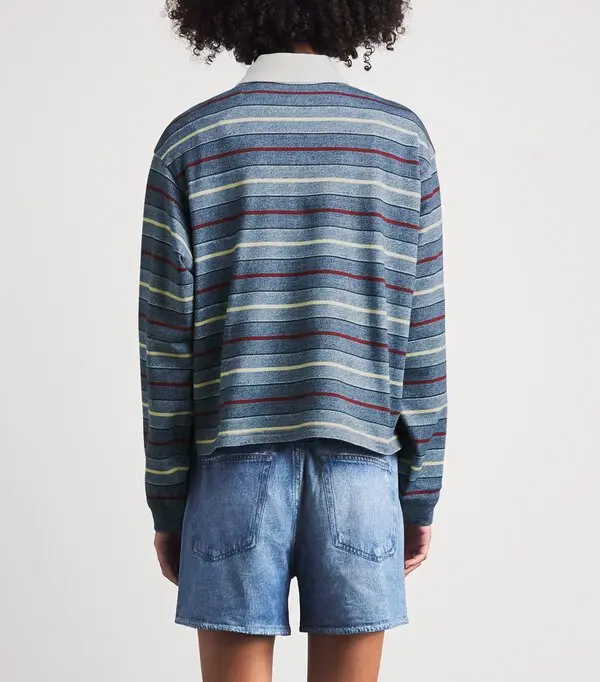 Rag & Bone Cotton Stripe Miramar Rugby Polo Shirt