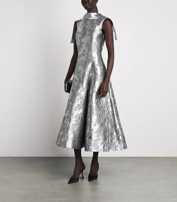 EMILIA WICKSTEAD Metallic Cloqué Harlow Midi Dress