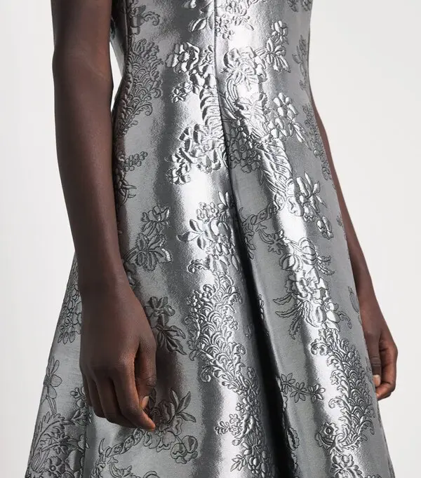 EMILIA WICKSTEAD Metallic Cloqué Harlow Midi Dress
