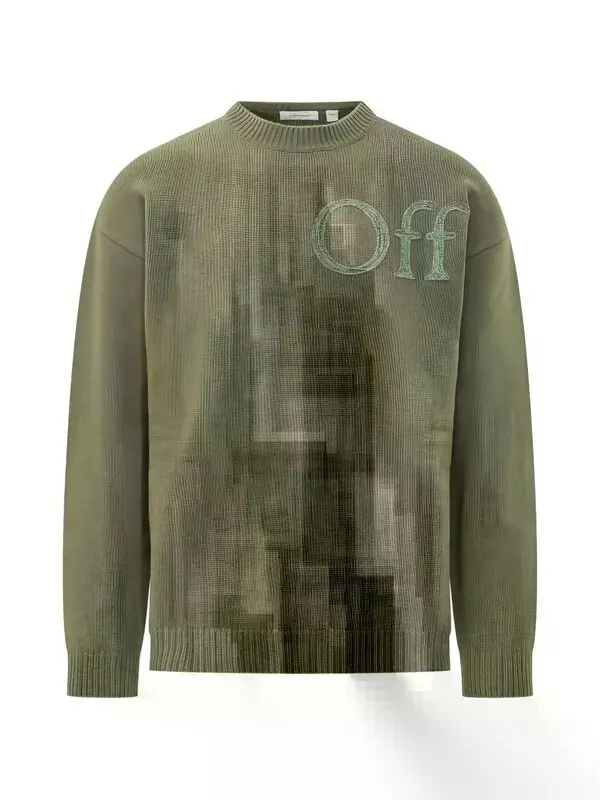 Off-White Bookish Shared Knit Crewneck Sweater