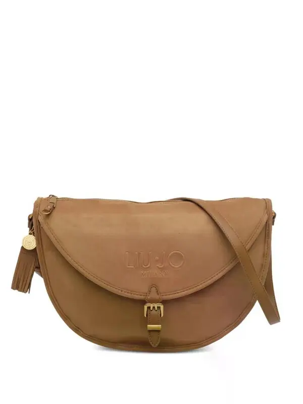 Liu Jo Suede-effect Buckle-detail Crossbody Bag - Neutrals