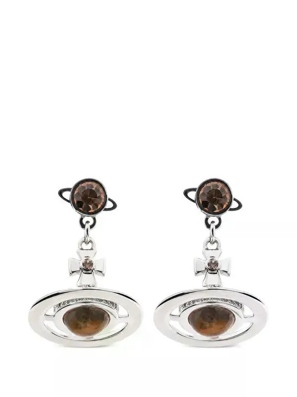 VIVIENNE WESTWOOD Petite Orb Drop Earrings - Silver