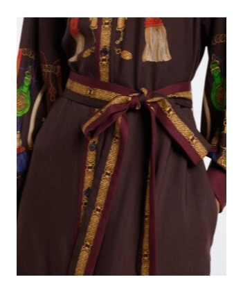 Etro Printed Wool And Silk Twill Shirt Dress