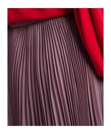 Valentino Garavani Asymmetric Plissé Georgette Midi Skirt