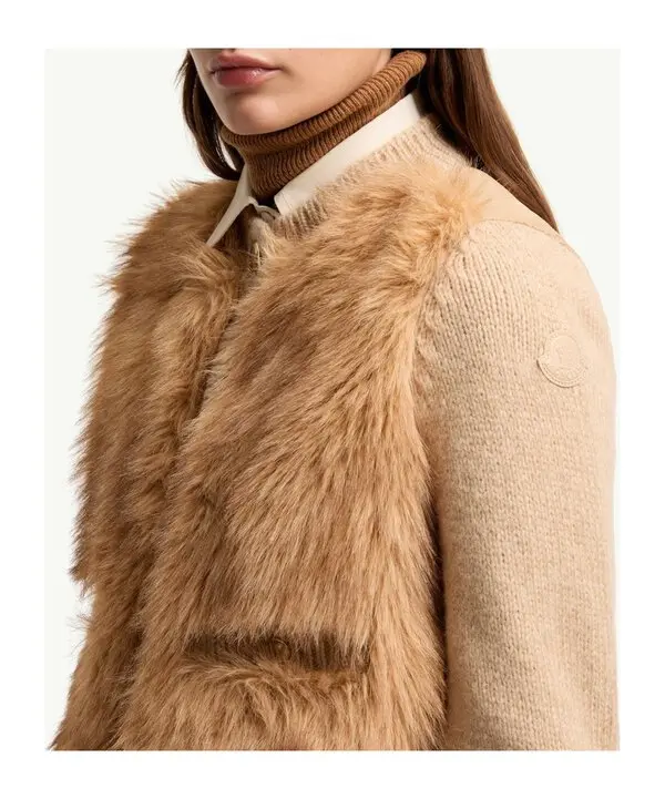Moncler Alpaca Wool Blend Padded Cardigan